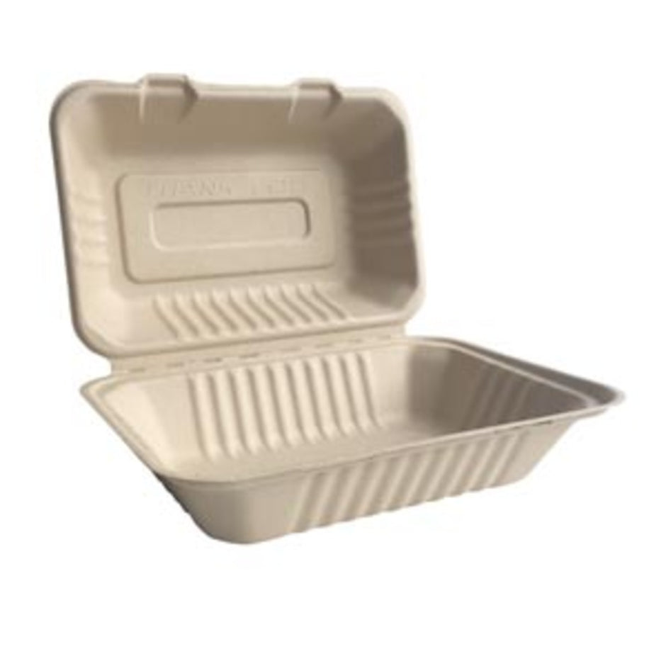PFAS-FREE BIODEGRADABLE COMPOSTABLE HINGED CONTAINERS – PAK ONE