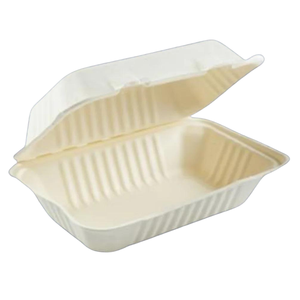 PFAS-FREE BIODEGRADABLE COMPOSTABLE HINGED CONTAINERS – PAK ONE
